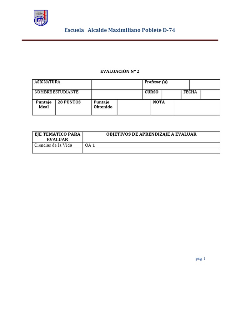 EVALUACION N°2 CIENCIAS con habilidades | PDF | Cognición | Aprendizaje