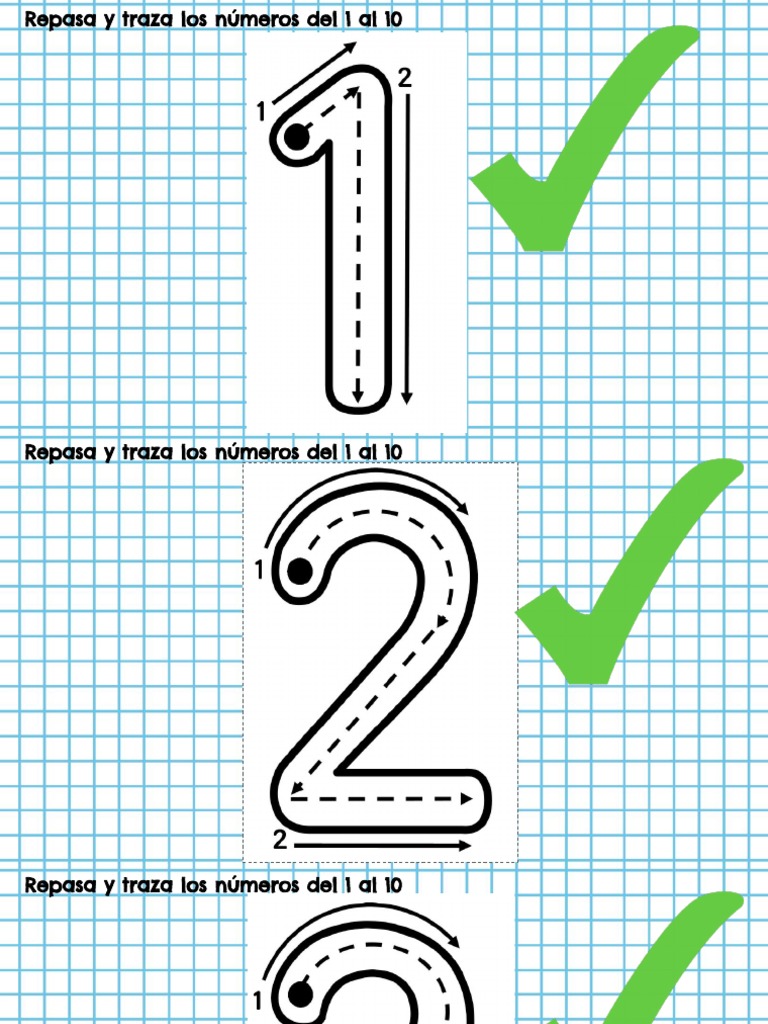 Repasa y Traza Los Números | PDF