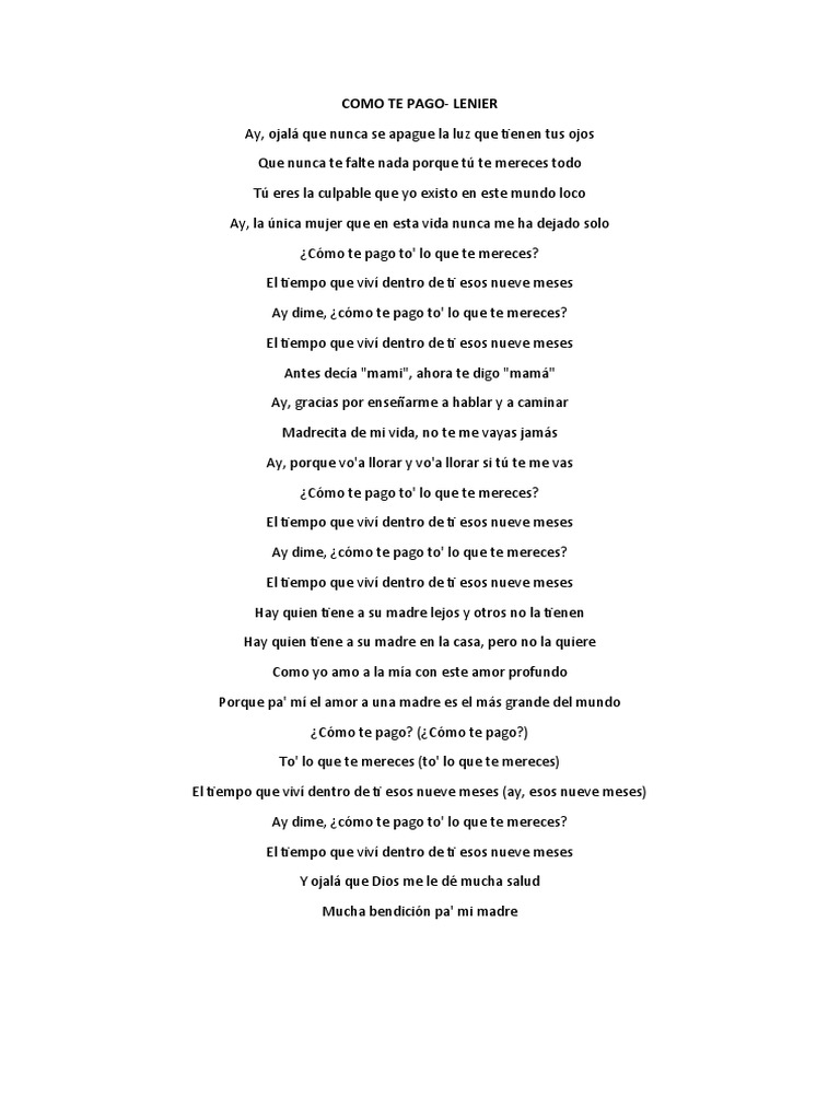 Ayy Como Te Pago | PDF
