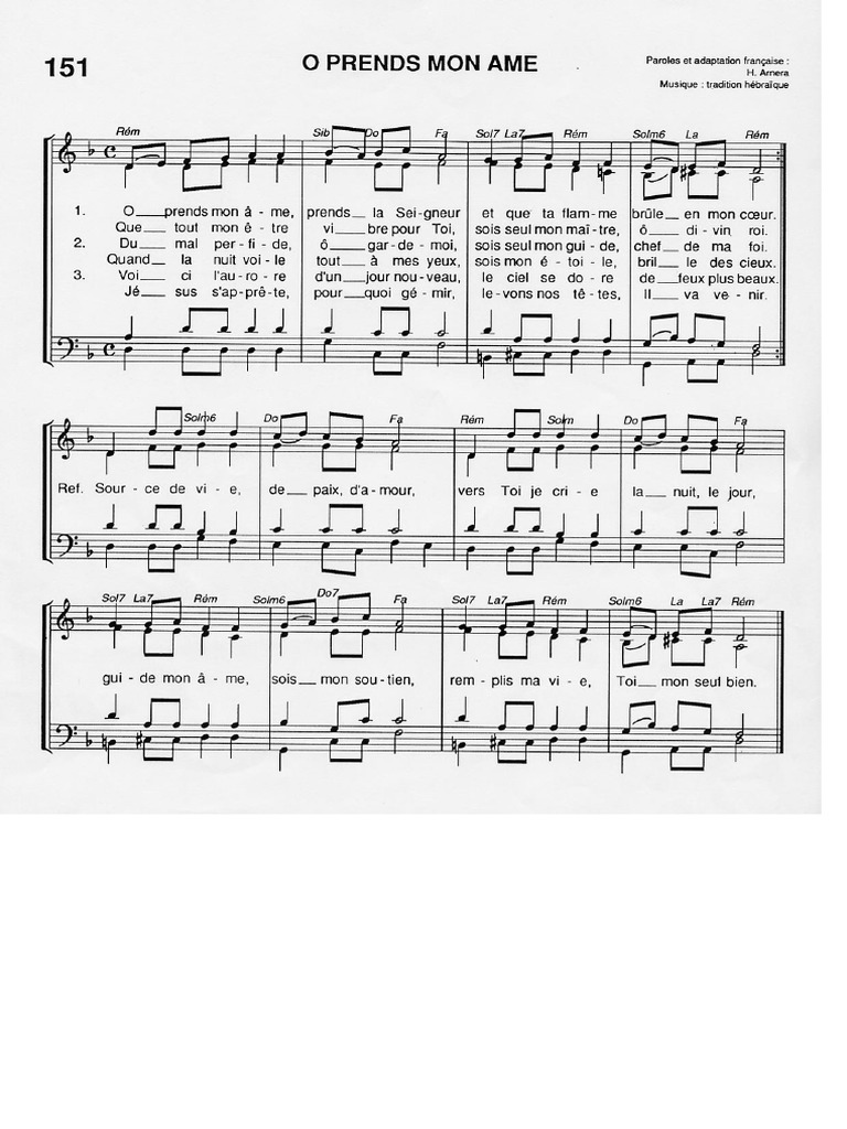 Ô Prends Mon Âme | PDF