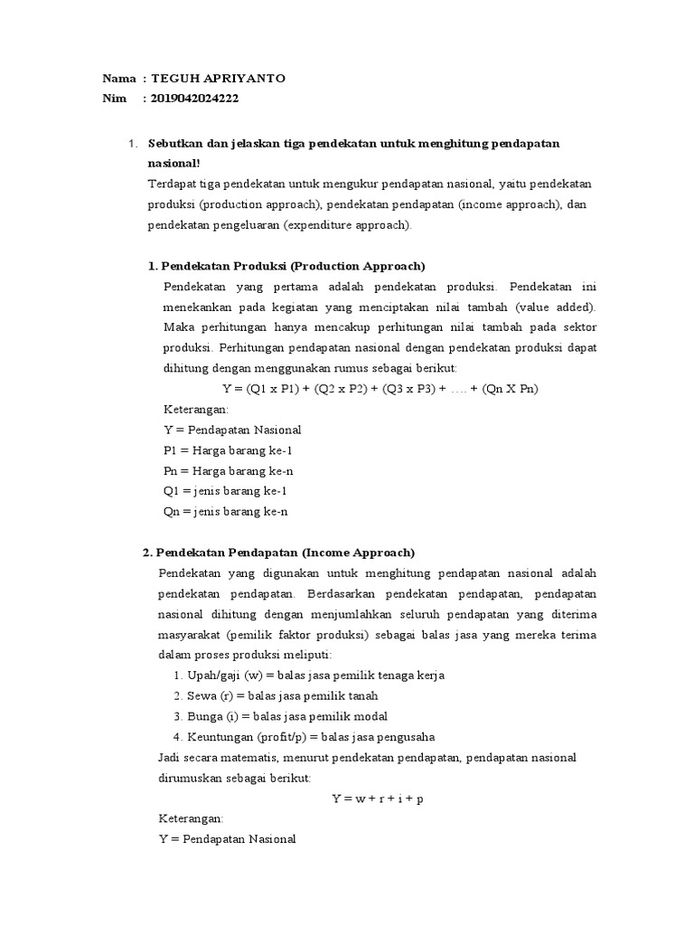 Tugas 3 Teori Makro 1 | PDF