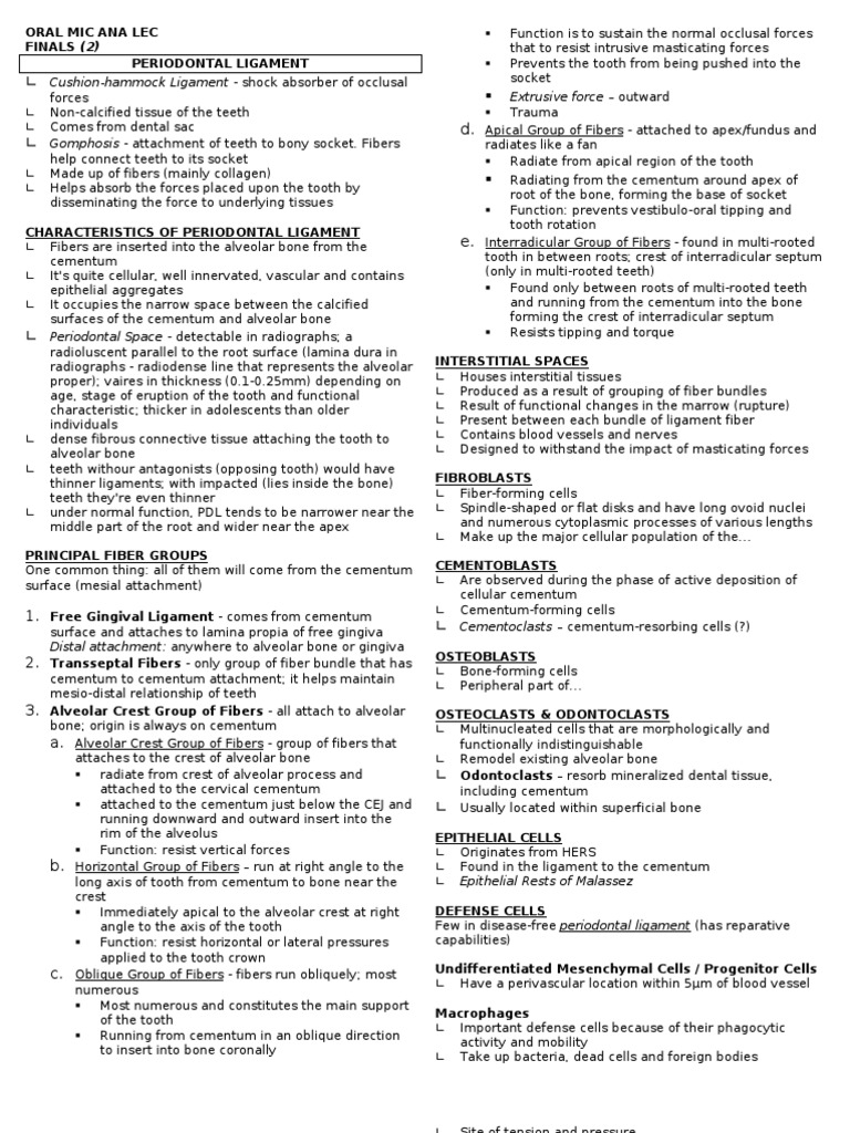 PDL | PDF | Human Tooth | Anatomy