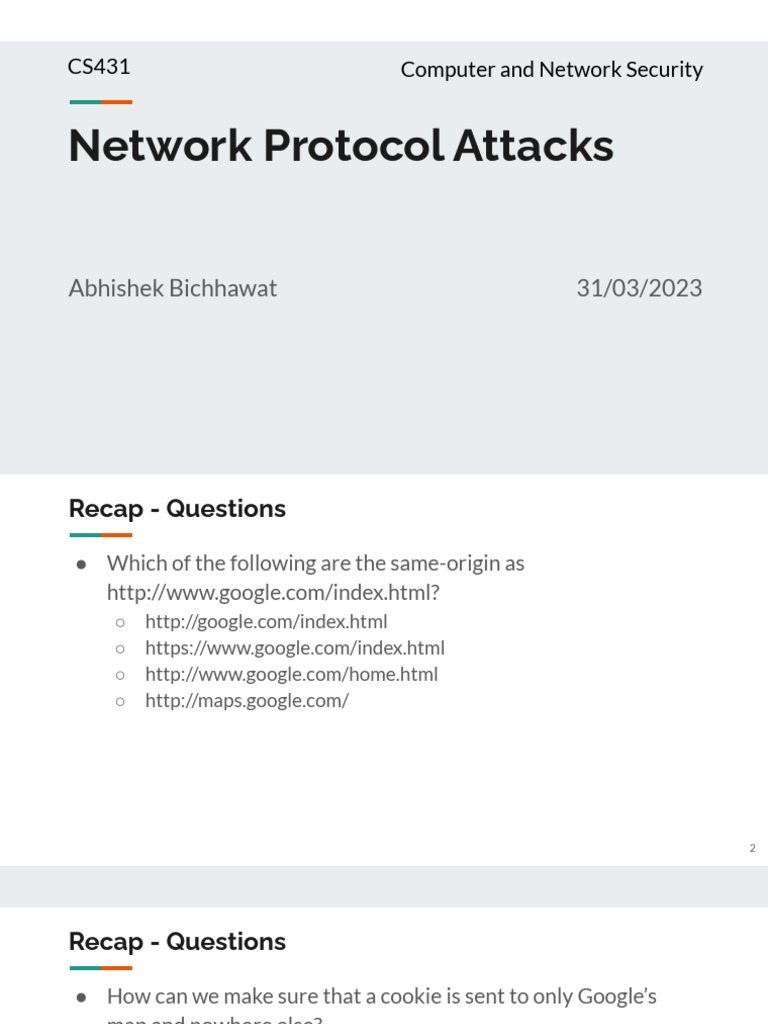 Network Protocol Attacks | PDF