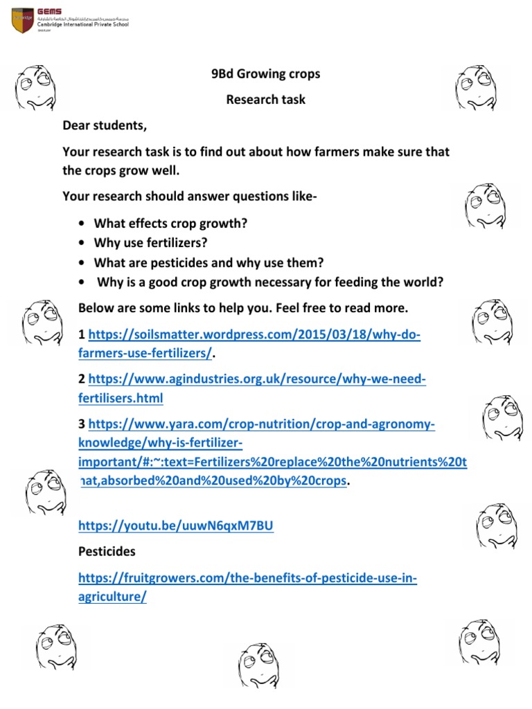 9Bd Growing Crops-Research G8 | PDF