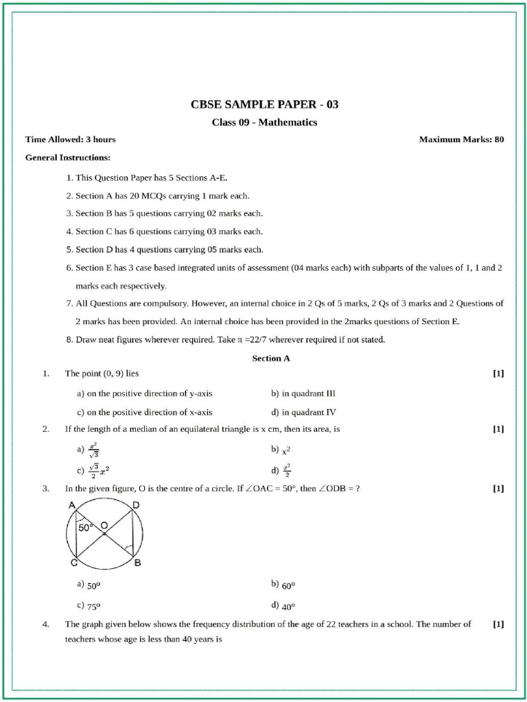 Sample Paper 3 | PDF