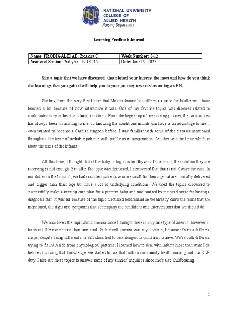 Prodigalidad Zxiakira C. SDL#2 MCN Finals | PDF | Nursing | Anemia