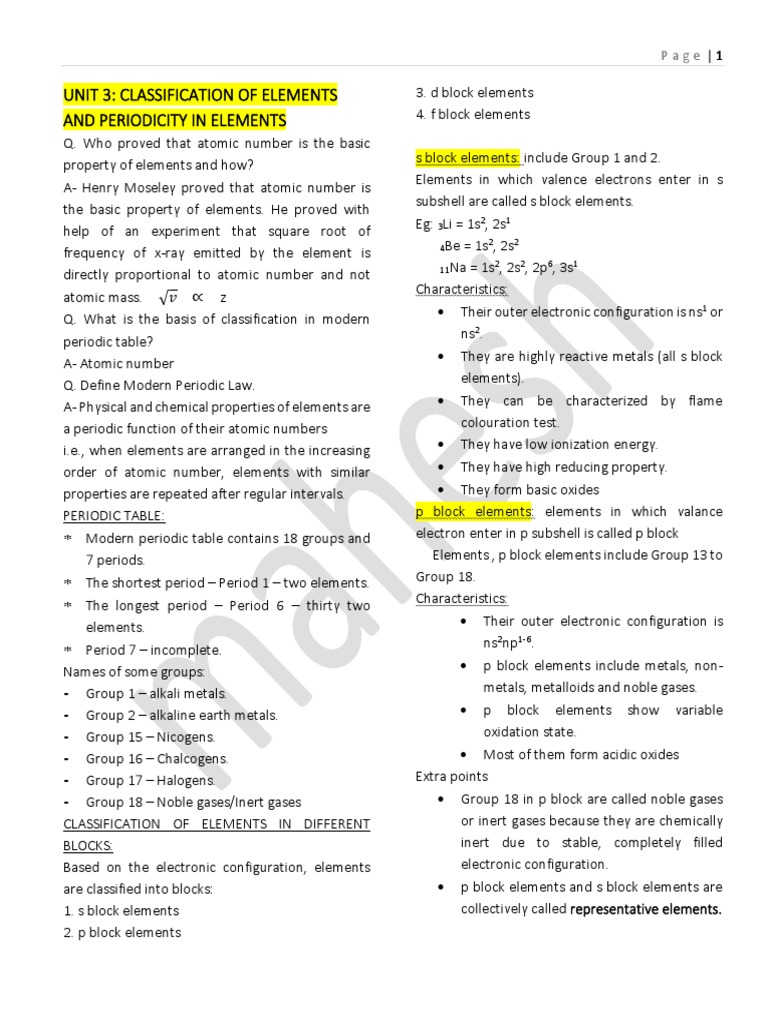 Nicogens and Element Classification | PDF | Transition Metals | Ion