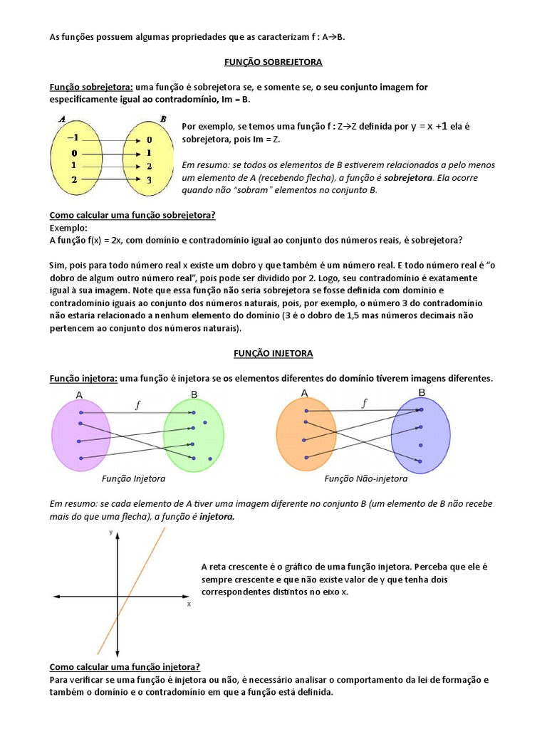 função injetora sobrejetora bijetora | PDF | Função (Matemática ... função injetora sobrejetora bijetora | PDF | Função (Matemática ...