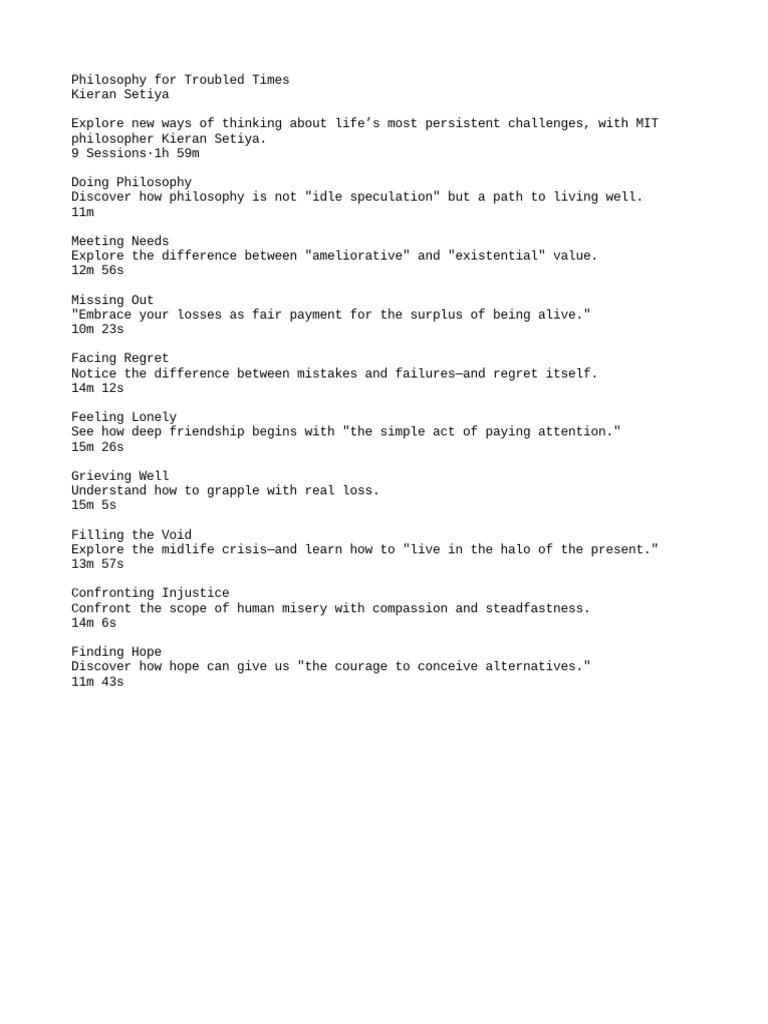 Philosophy For Troubled Times | PDF | Philosophy | Law