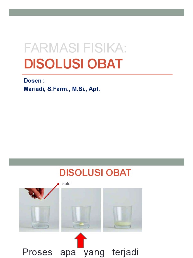 3 - Farmasi Fisika - Pelepasan Obat - Konsep Teori | PDF