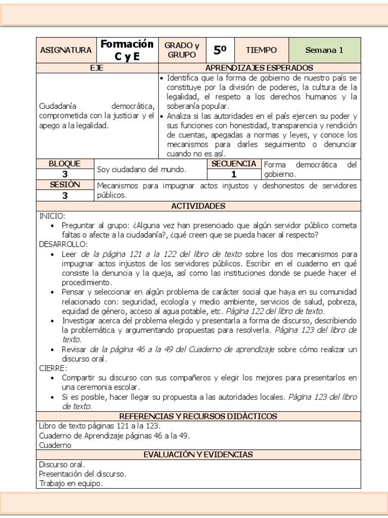 ??mayo - 5to Grado Formaci C y E (2022-2023) | PDF | Toma de decisiones | Democracia