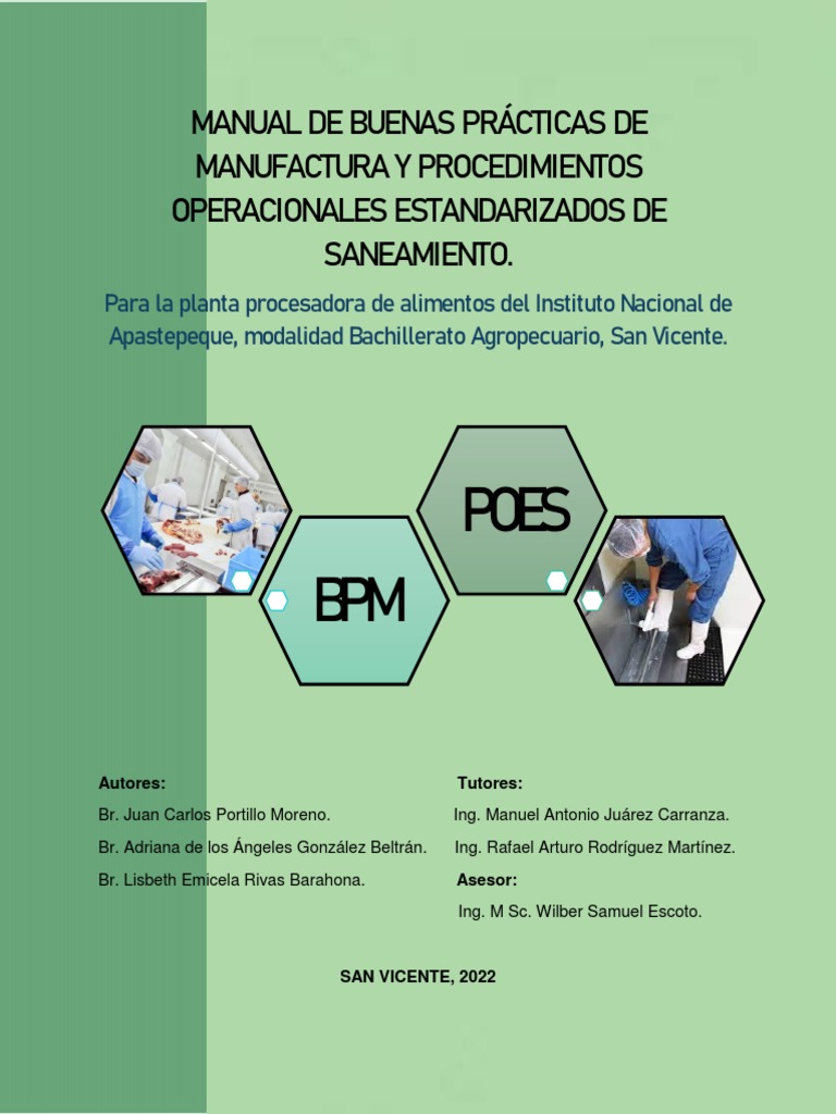 Manuales BPM y POES. | PDF | Alimentos | Lavado de manos