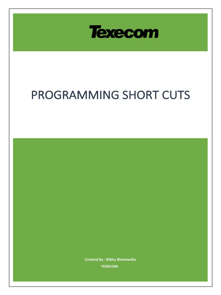 Short Cut Prog Guide-1 | PDF