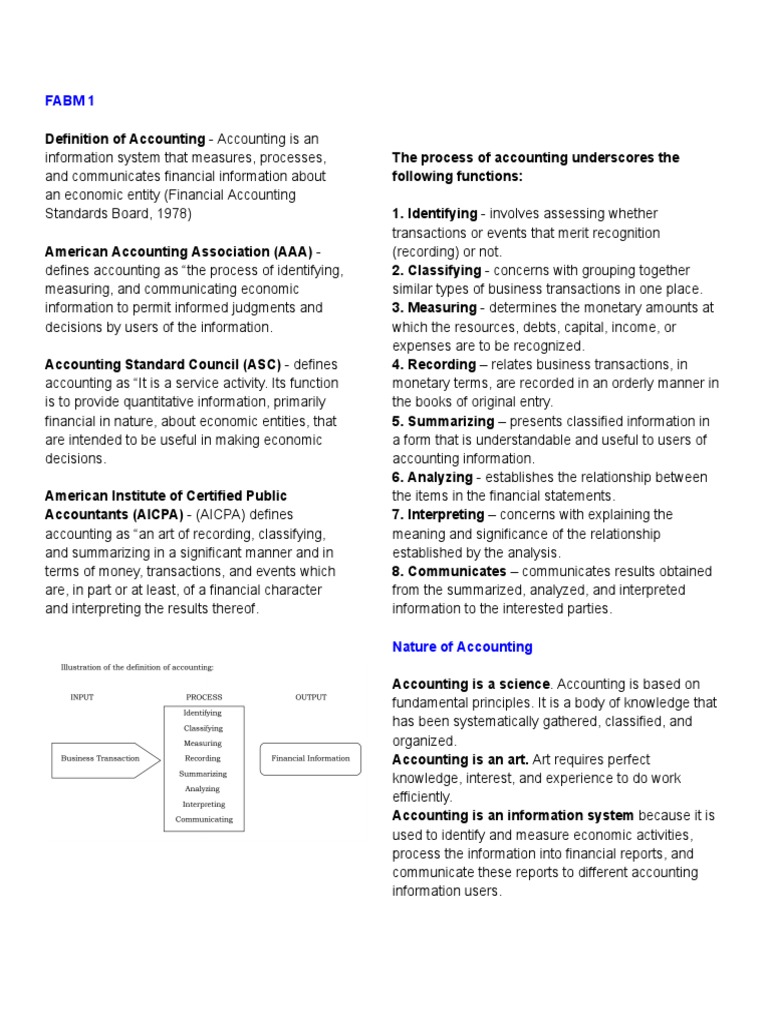 FABM1 3Q Reviewer | PDF | Debits And Credits | Accounting