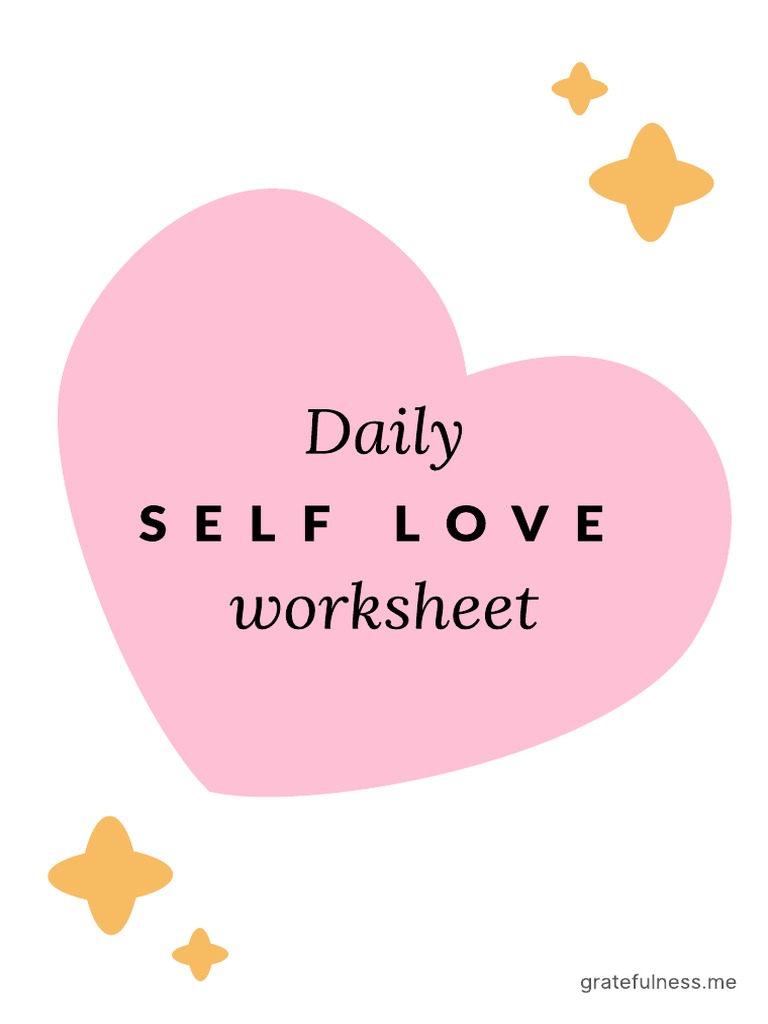 Daily Self Love Worksheet | PDF
