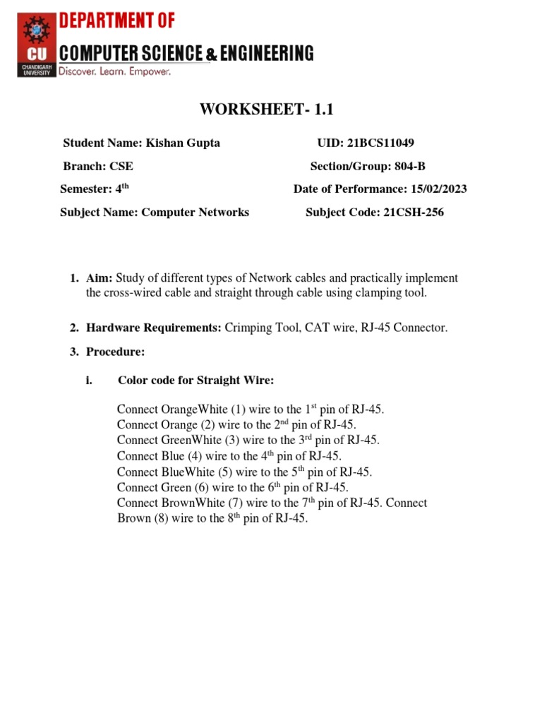 Kishan CN 1 | PDF | Computer Network | Ip Address