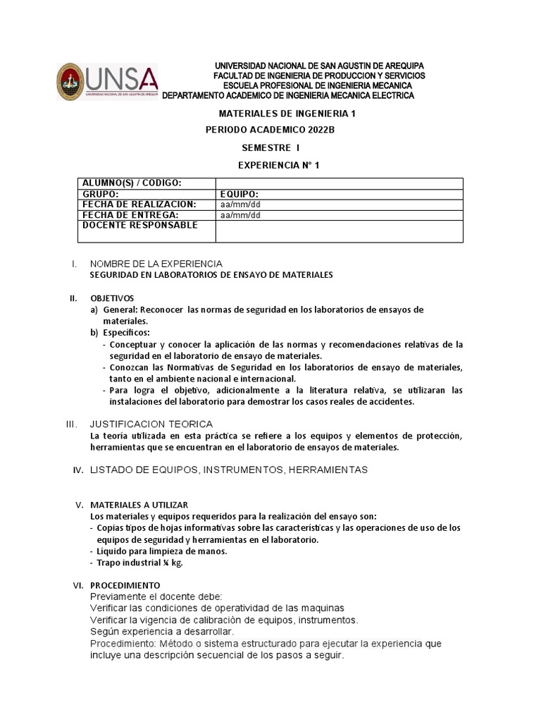 Modelo de Guias de Laboratorio | PDF