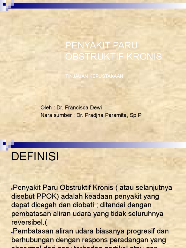 Penyakit Paru Obstruksi Kronik | PDF