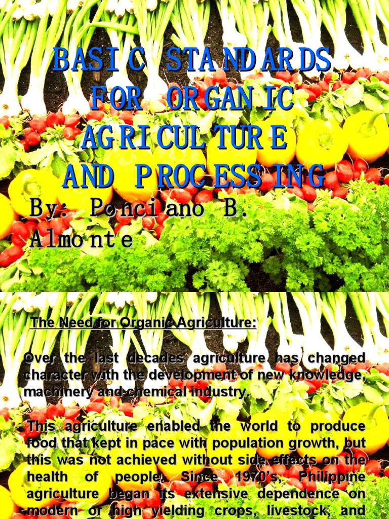 Basic Standards for Organic Agriculture | PDF | Organic Farming | Crop ...
