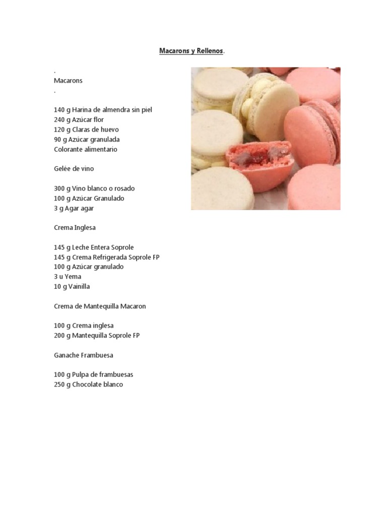 Macarons y Rellenos | PDF
