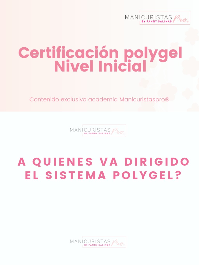Clase POLYGEL NIVEL INICIAL | PDF | Clavo (anatomía) | Ultravioleta