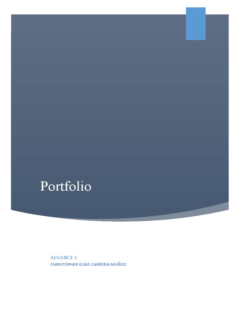 Portfolio Advance 6 | PDF | Cognitive Science | Psychology