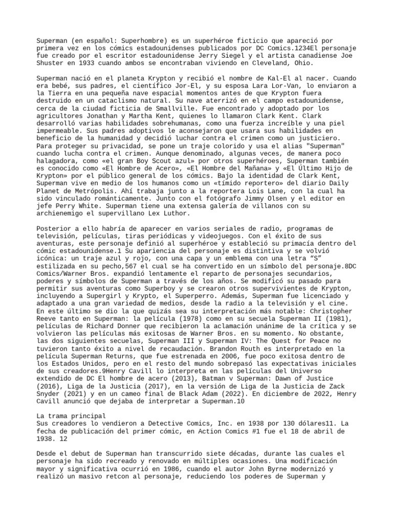Superman Wikipedia | PDF | Superhombre | DC comics