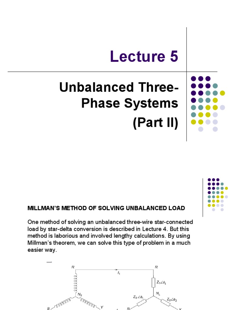 BEF 22903 - Lecture 5 - Unbalanced Three-Phase Circuits | PDF ...