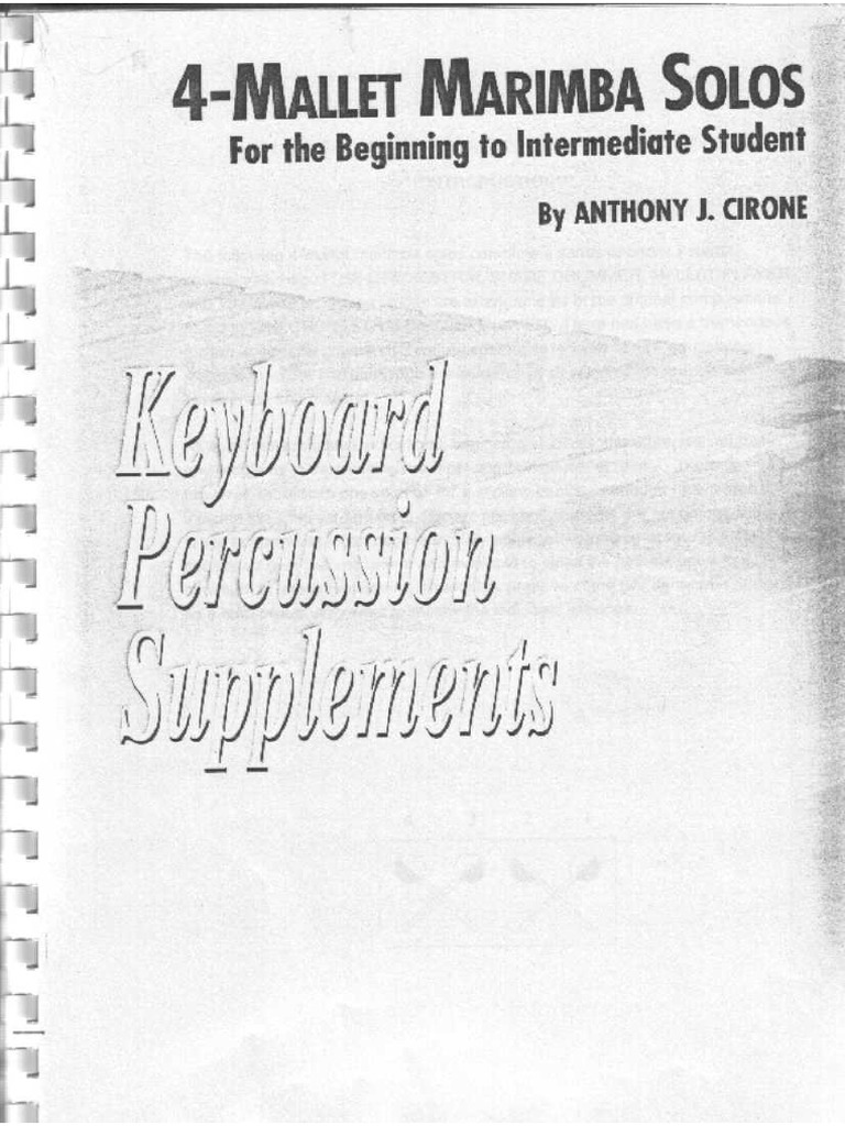 Mallets Marimba Solos Cirone | PDF