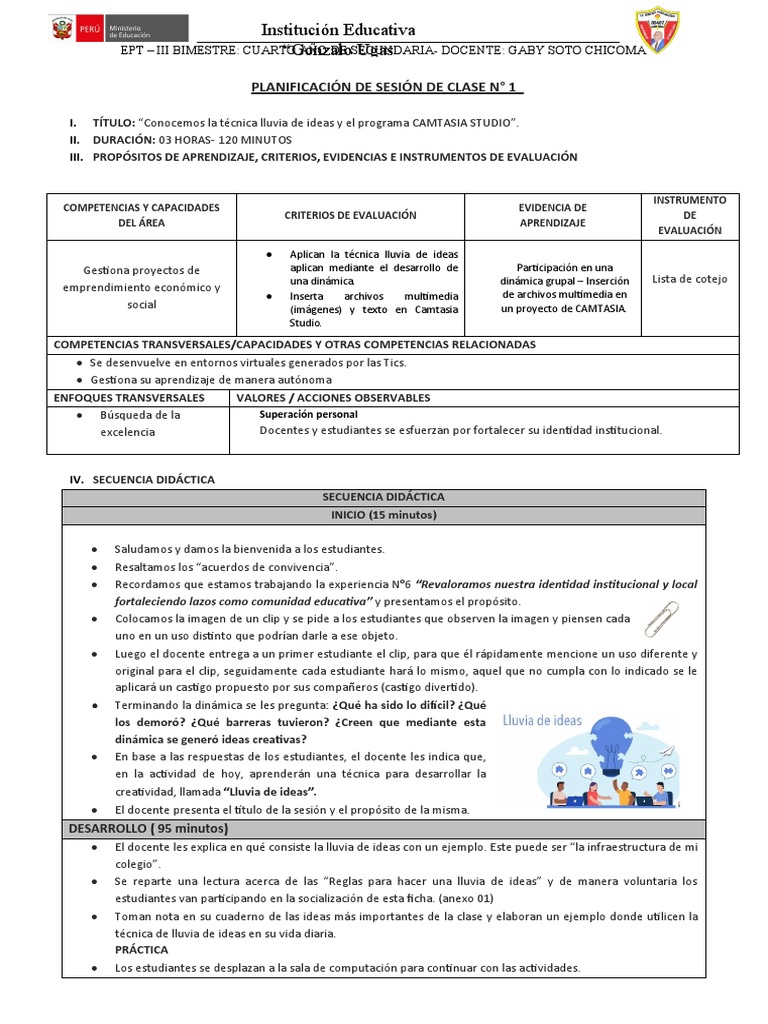 S1 - Eda 6 - Ept - 4 | PDF | Evaluación | Aprendizaje