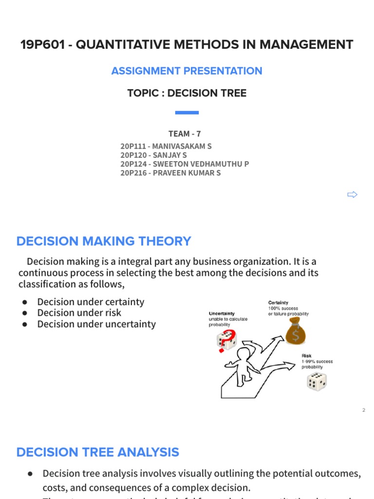 Decision Tree | PDF | Decision Making | Analysis Decision Tree | PDF | Decision Making | Analysis