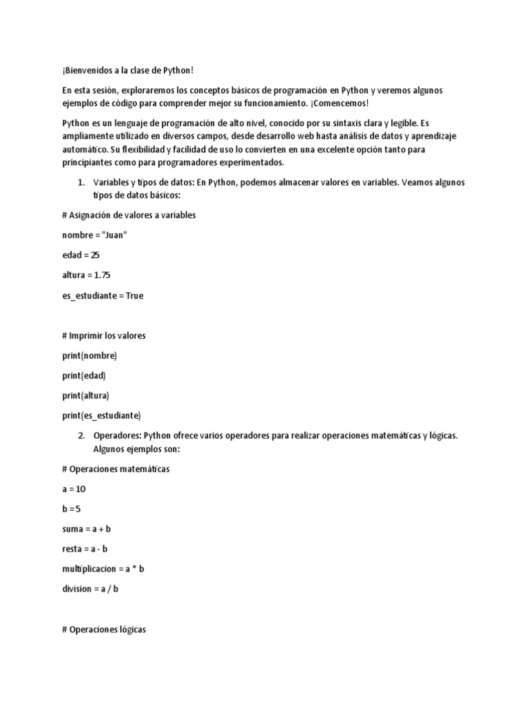 Python | PDF | Python (lenguaje de programación) | Matriz (Matemáticas)