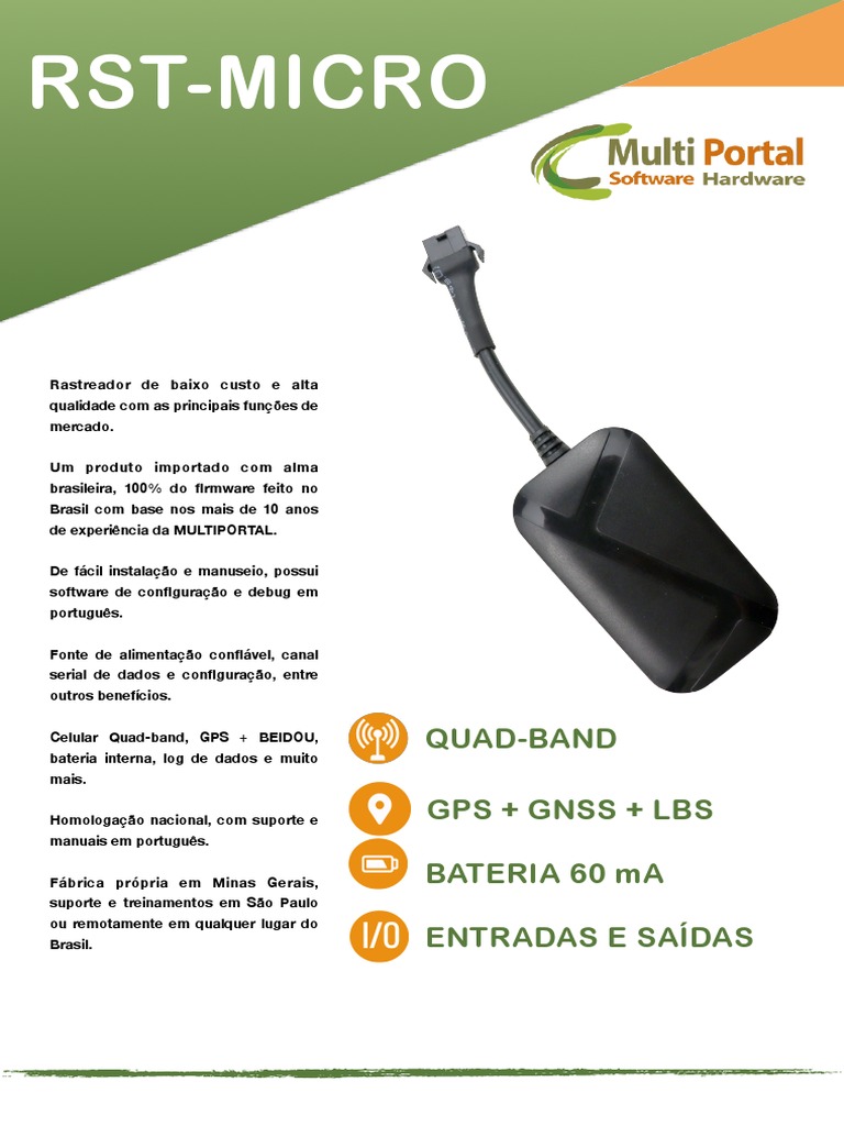 Rastreador RST-MICRO: Funcionalidades e Especificações | PDF | Sistema ...