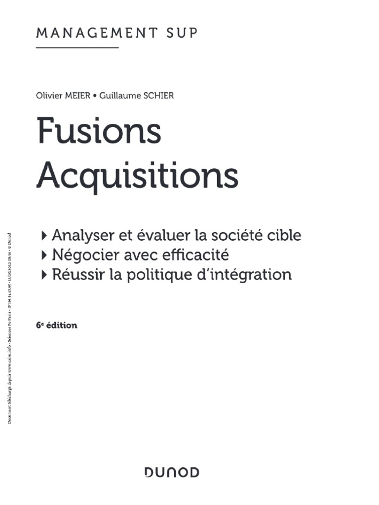 Fusion Acquisition | Télécharger gratuitement PDF | Fusions et acquisitions | Business