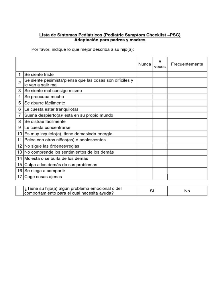 Cuestionario PSC | PDF