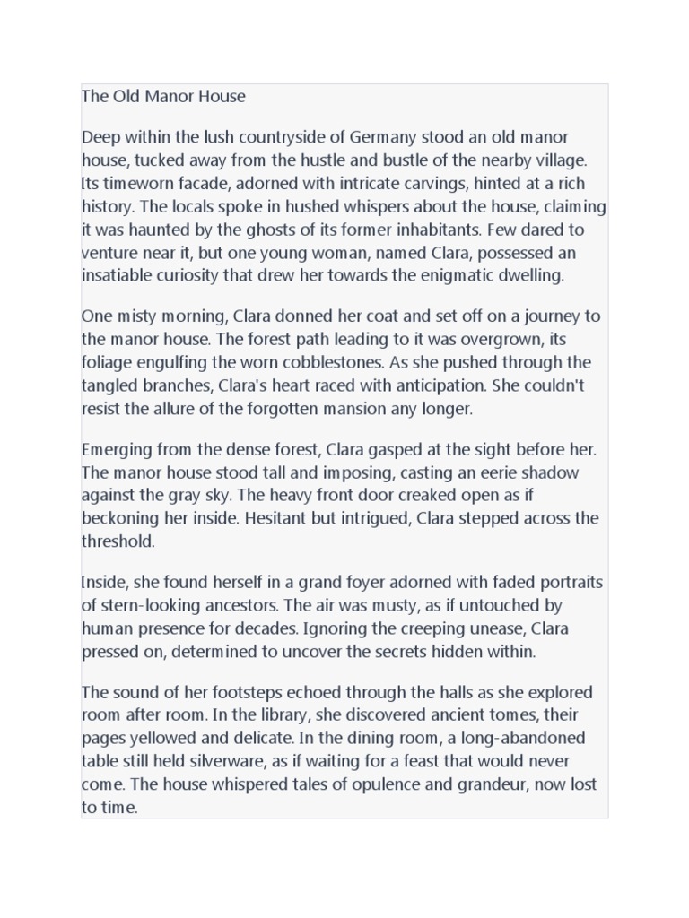 The Old Manor House | PDF