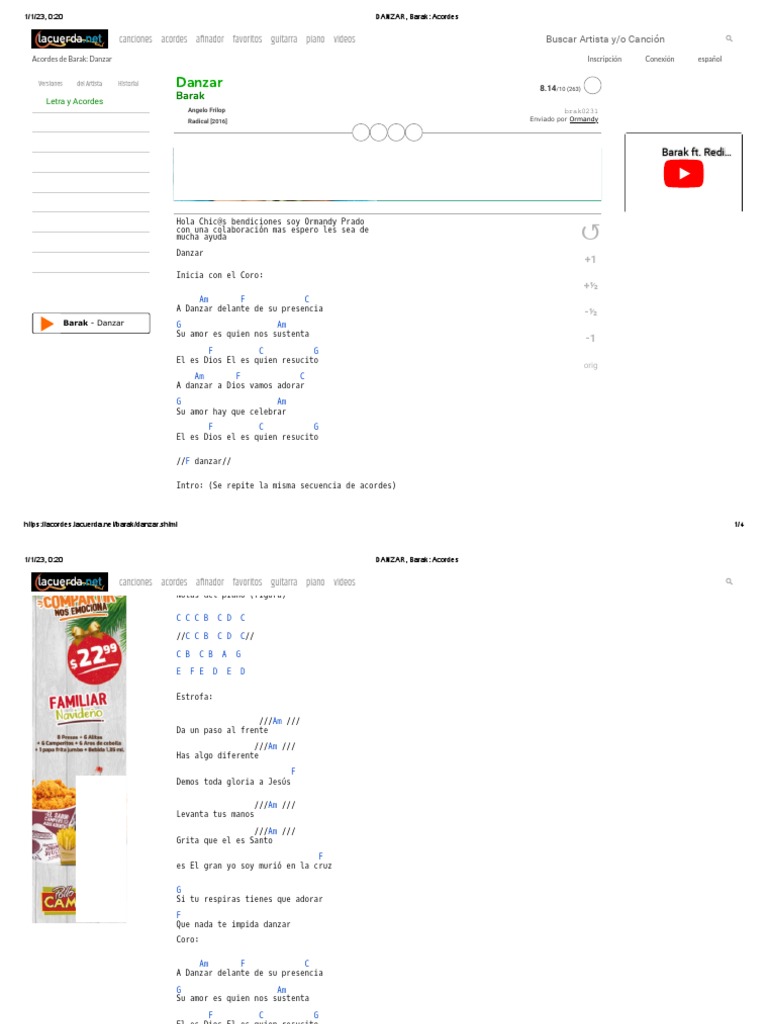 DANZAR, Barak - Acordes | PDF