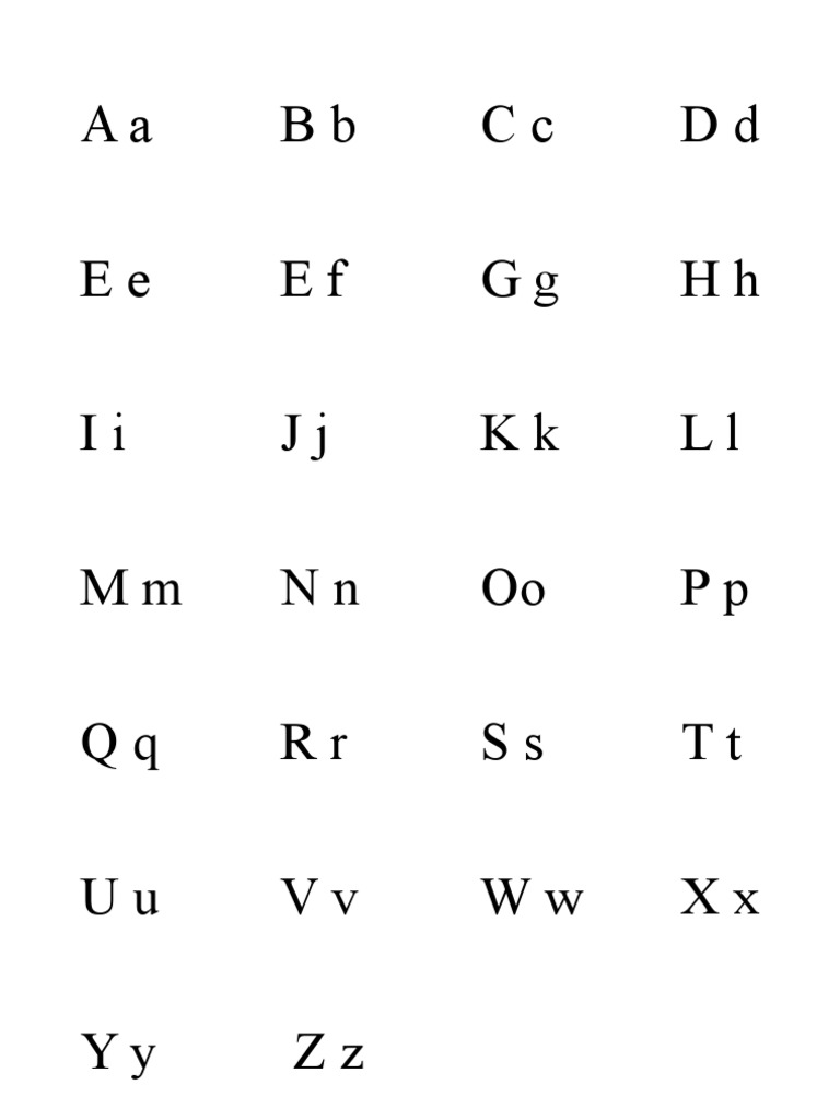 Aa BB CC DD Ee Ef GG HH Ii JJ KK LL MM NN Oo PP QQ RR Ss TT Uu VV WW XX ...