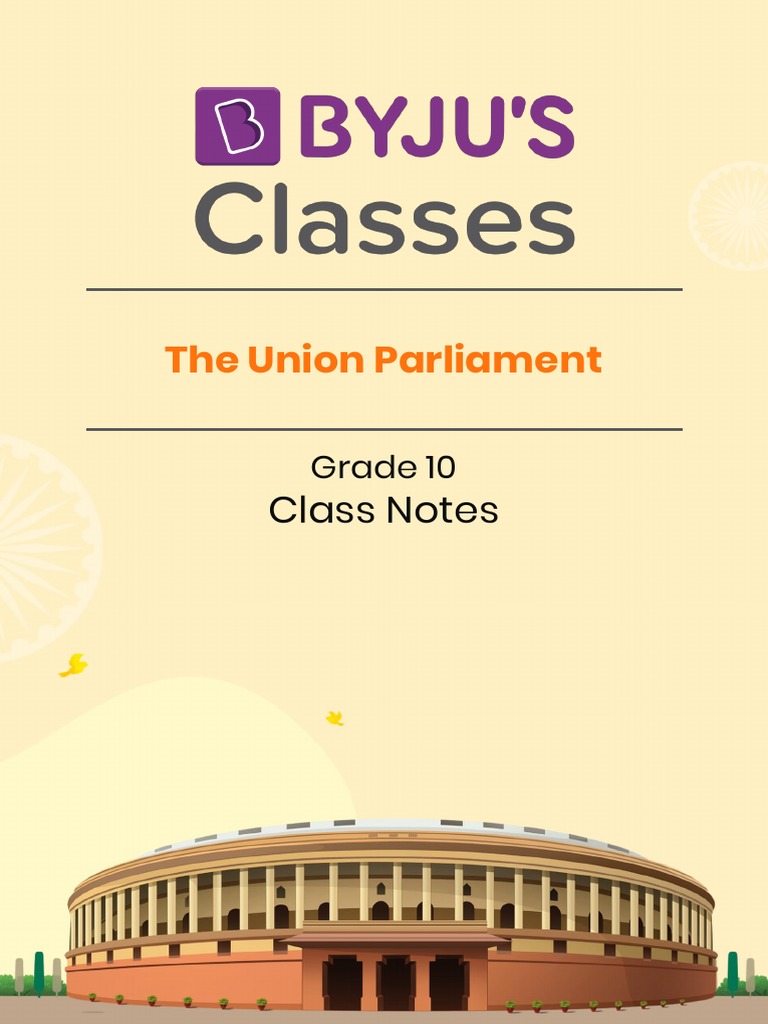 The Union Parliament - Notes | PDF | Supermajority | United States ...