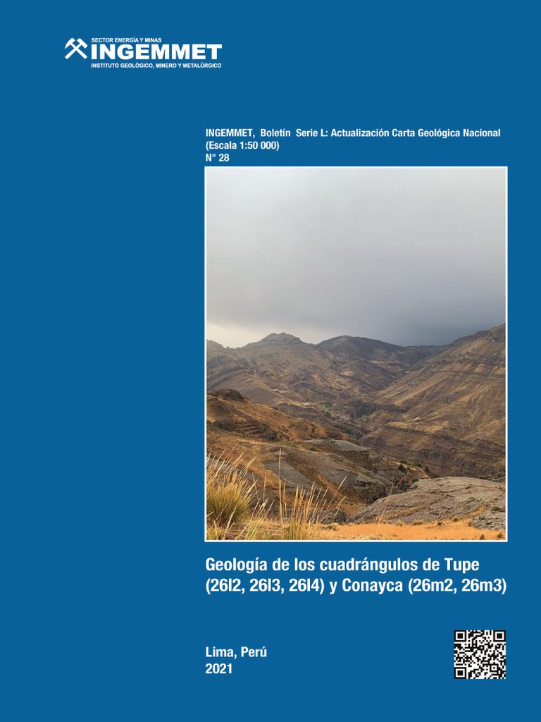 L028-Geologia Cuadrangulos Tupe Conayca | PDF | Roca (geología) | Estrato
