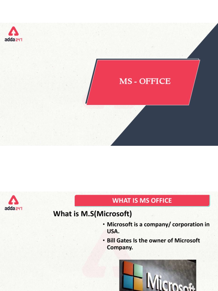 Ms Office | Download Free PDF | Microsoft Office | Microsoft Word