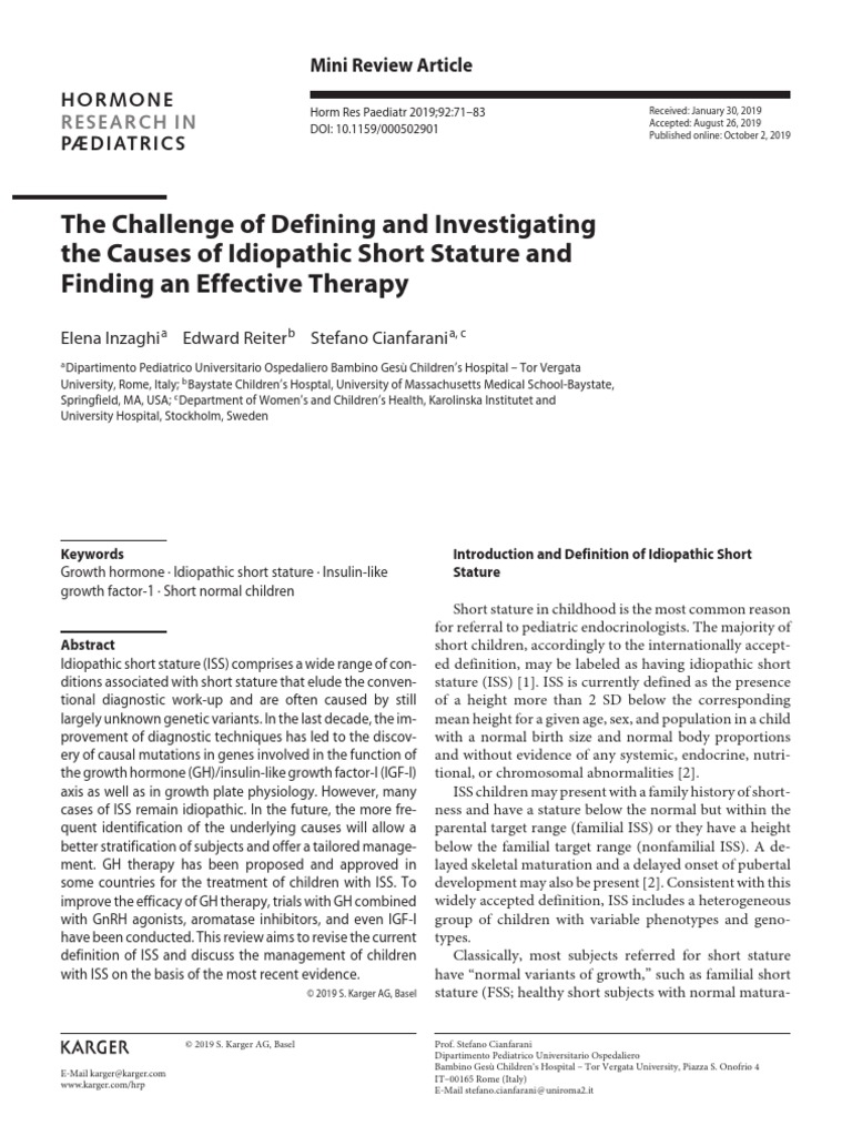 The Challenge of Defining and Investigating The Causes of Idiopathic ...