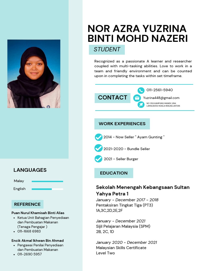 Resume Nor Azra Yuzrina | PDF