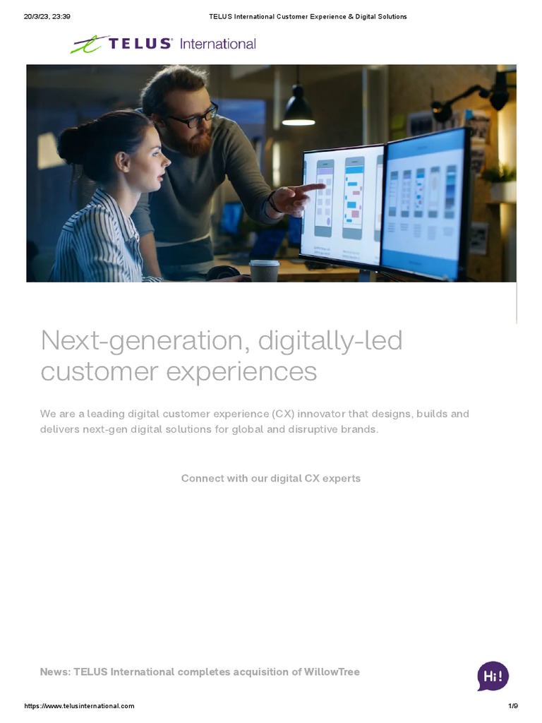 TELUS International Customer Experience & Digital Solutions | PDF | Customer Experience | Innovation
