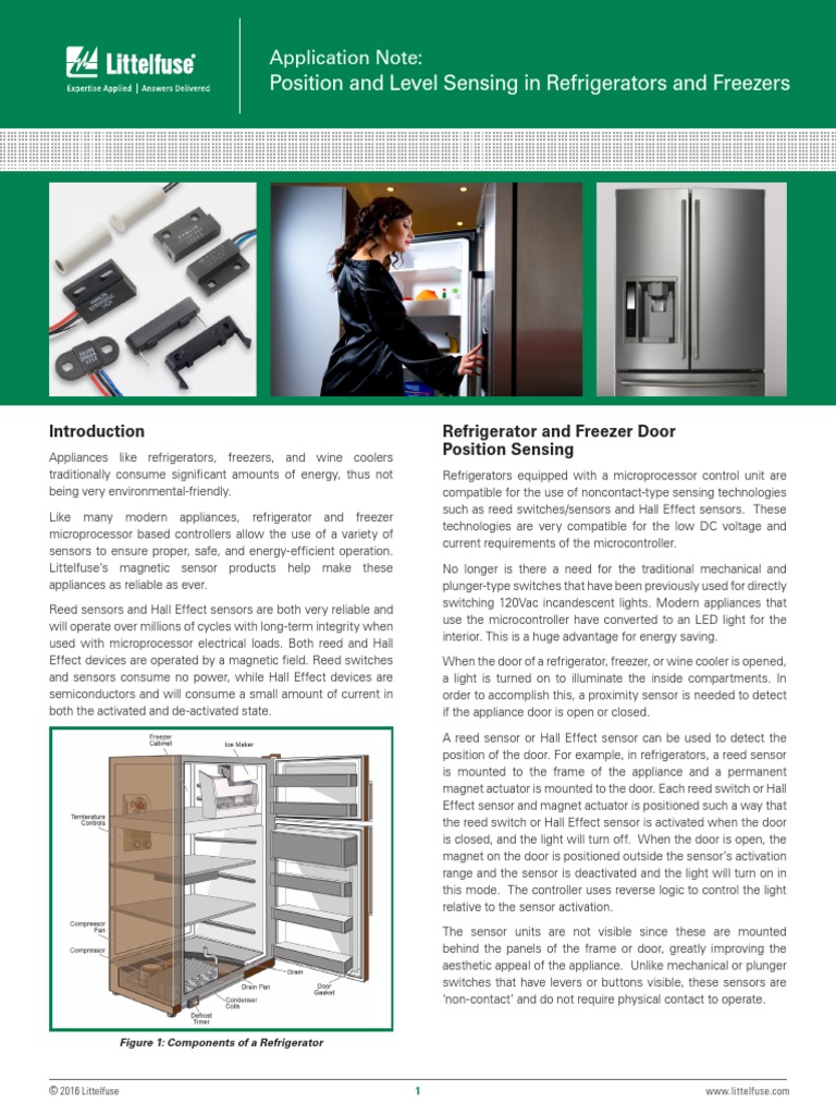Littelfuse Sensors Refrigerator AppNote v112 | PDF | Refrigerator | Switch