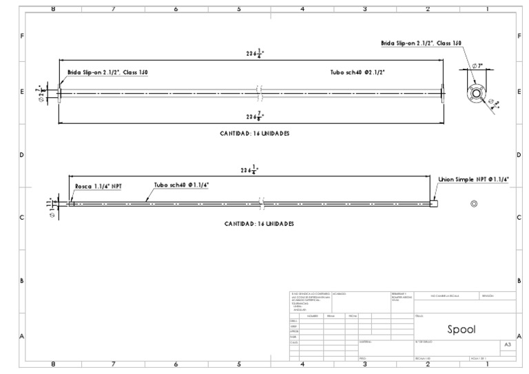 Planos de Fabricación de Spools | PDF | Ingeniería mecánica