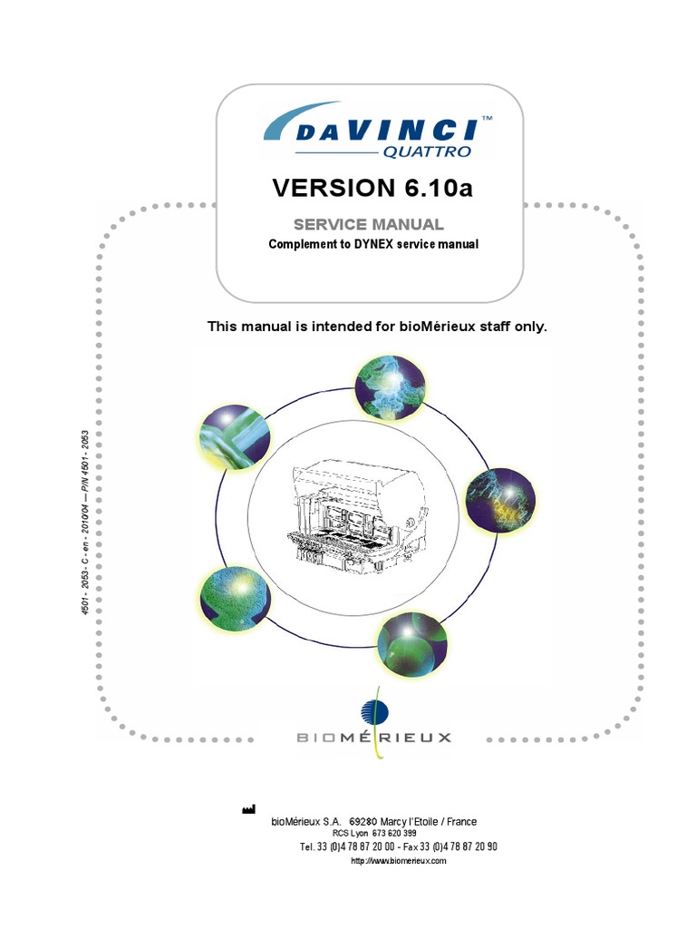 Service NEW Manual 2010 daVINCI Quattro | PDF | Barcode | Software