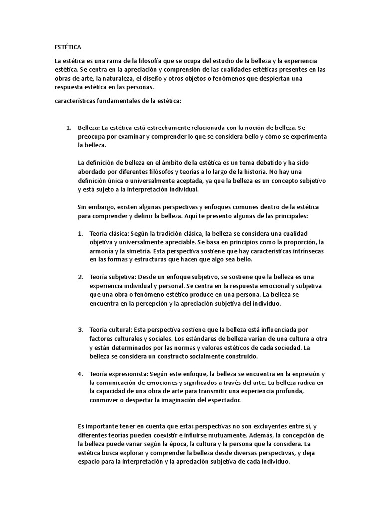 Estética | PDF | Estética | Belleza