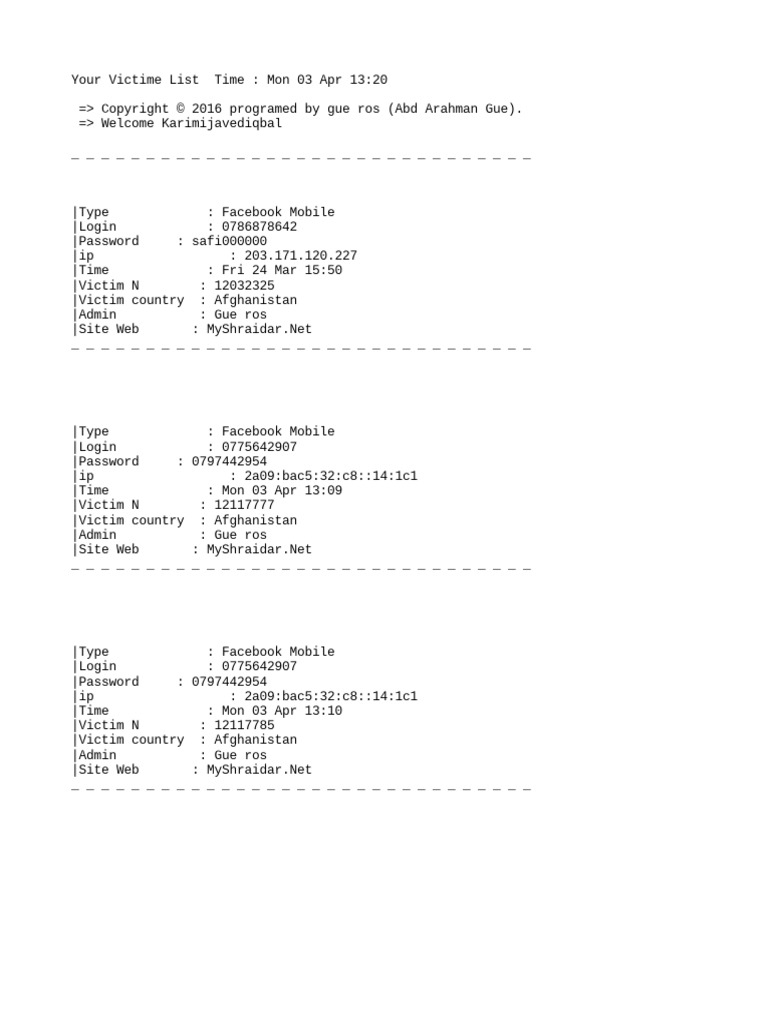 My - Shraidar - Victimes 03 04 2023 | PDF