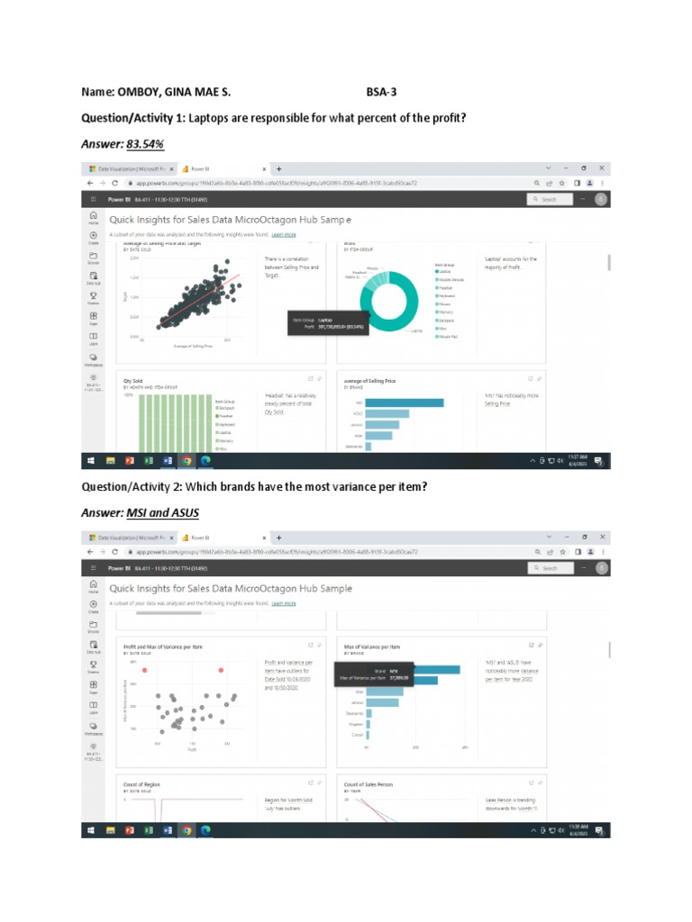 ANSWERS COMPILATION - POWER BI | PDF | Page Layout | Mobile App